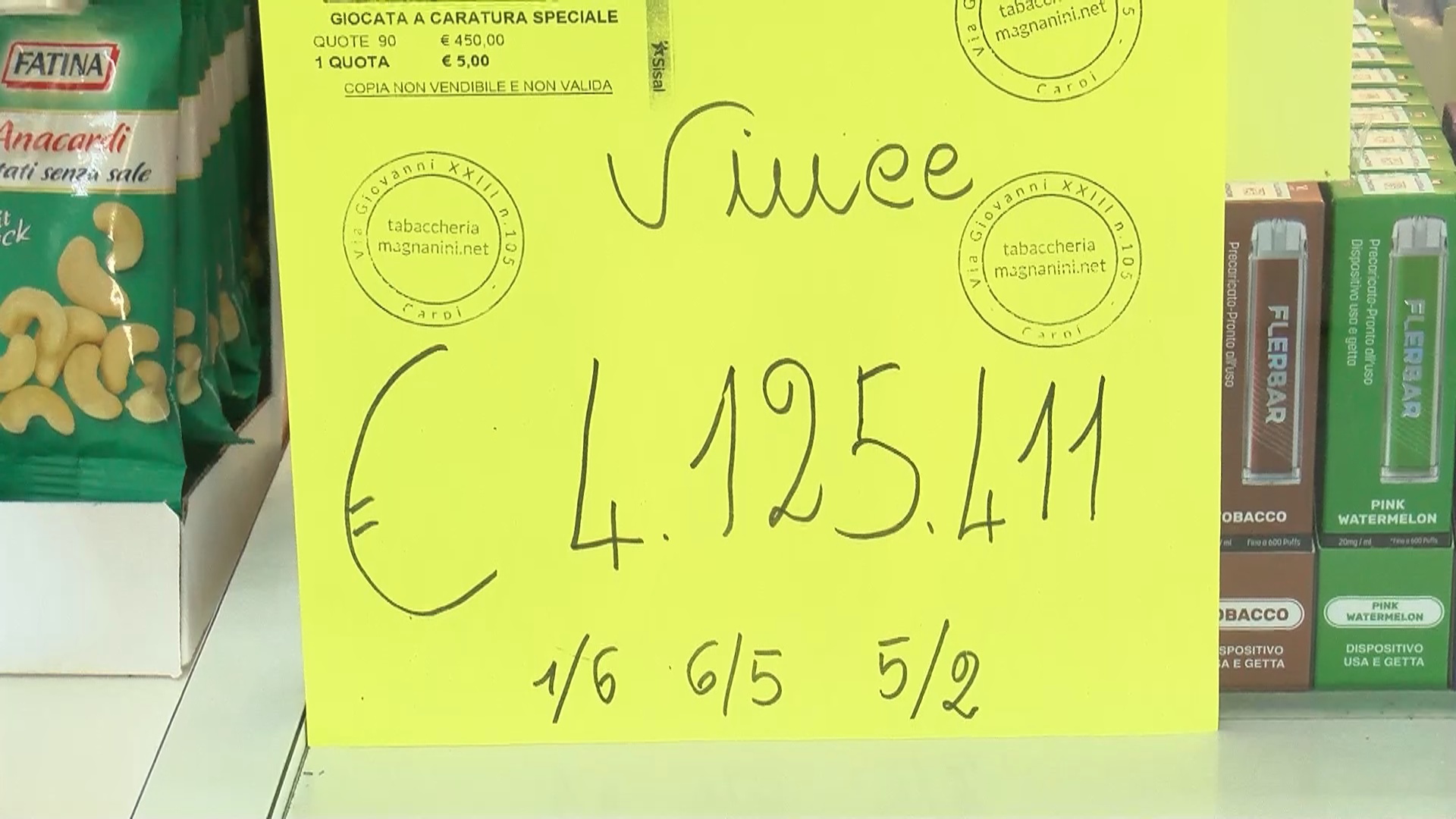 SUPERENALOTTO: VINCITA RECORD, BIGLIETTO FORTUNATO ANCHE A CARPI - Tv ... SUPERENALOTTO: VINCITA RECORD, BIGLIETTO FORTUNATO ANCHE A CARPI - Tv ...